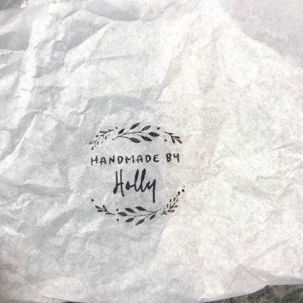 Personalised Handmade by Stamp | Botanical Handmade Stamp | Handmade ...