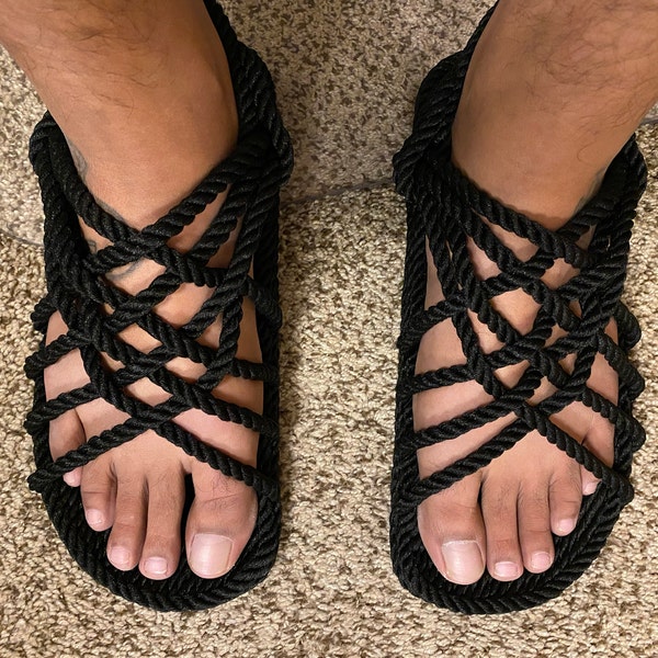 Handmade Rope Sandals - 2 Pair Savings Bundle - Mix and Match - Mens ...