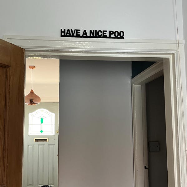 THE LOO Door Topper Sign, Recycled Acrylic Free-standing Door Sign ...