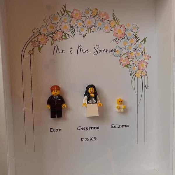 Custom Lego Minifigures Couples Gift, Wedding Lego Figure Art ...