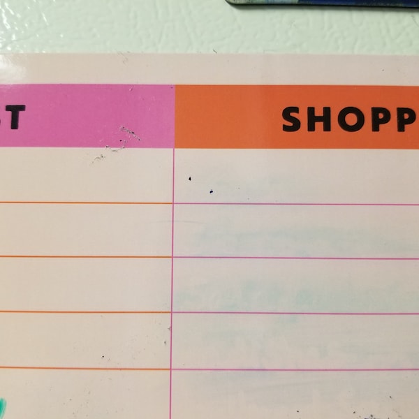 Magnetic Weekly Shopping List & to Do List Fridge Magnet Planner | Dry ...