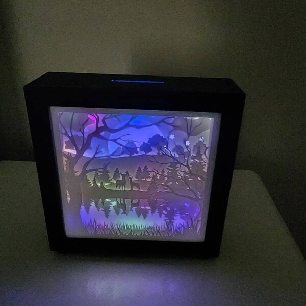 Fichier lightbox nature shadowbox - Etsy France