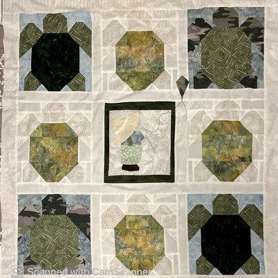 PDF Pattern Sea Turtle Quilt Block Pattern, Traditional Quilt Block ...