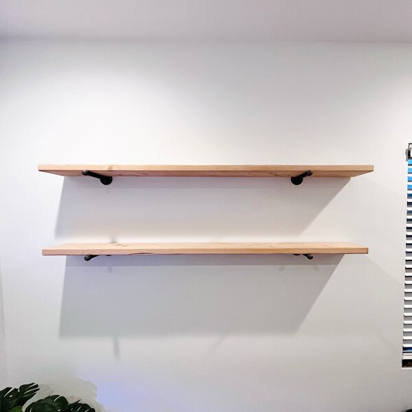 Pipe Hangers for Industrial Floating Shelves, Iron Shelf Brackets ...