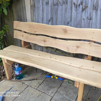 Rustic Garden Bench - Etsy