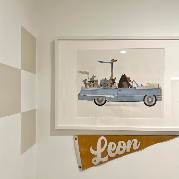 Large Single Word Custom Suede and Leather Pennant Flag Banner ...