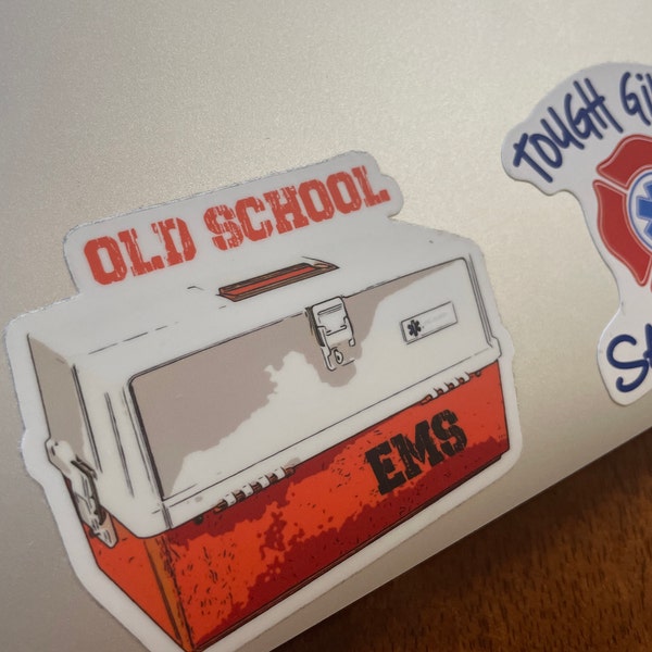 Color Old School EMS Vinyl Sticker Defibrillator EMS EMT Paramedic - Etsy
