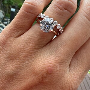 Pear Diamond Ring/ Chevron Shaped Diamond Ring/ Claw Prongs - Etsy