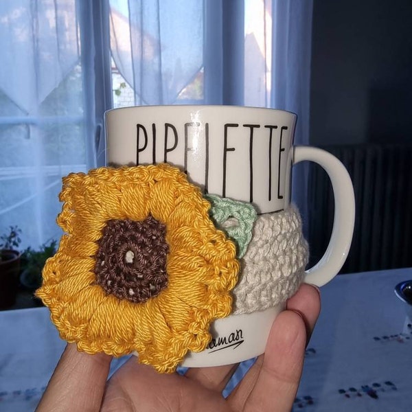 Crochet Flower Mug Cozy Instant Download PDF Pattern - Etsy