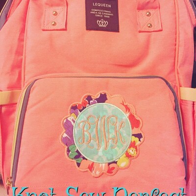 Scalloped Round Patch Applique Design Machine Embroidery Design INSTANT ...