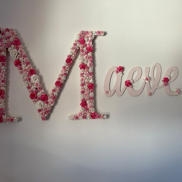 Flower Name, Name Sign, Wall Name, Flower Letter, Flower Nursery Name ...