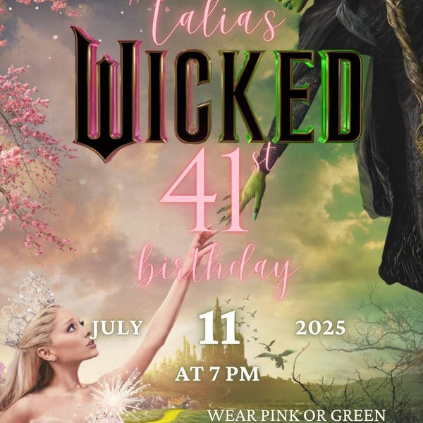 Personalized Wicked Themed Printable Birthday Banner Garland Bunting ...