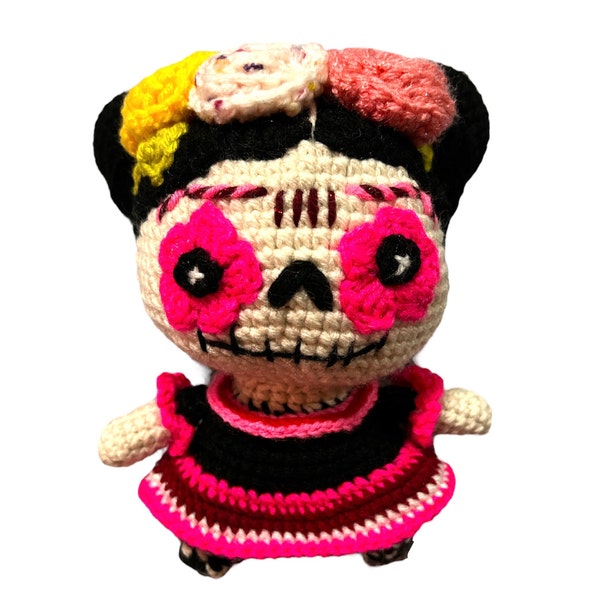 Skull Doll Crochet Pattern, Day of the Dead Amigurumi Doll Pattern, Dia ...