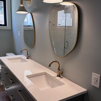 Curvy Mirror, Asymmetrical Mirror, Pond Mirror, Irregular Mirror, Full ...