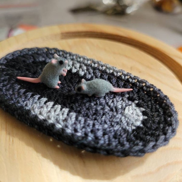 Miniature Mice Kit of 6 Pcs, Mouse Pet in 1:12 Twelfth Scale for Doll ...