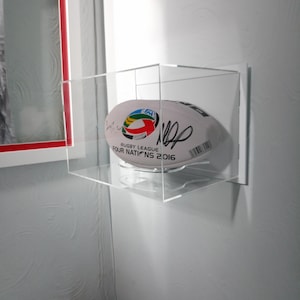 Acrylic Football Display Stand / Ball Riser Plinth Signed Autographed ...