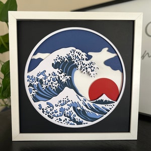 3d Layered Wave Svg, 3d Svg, Shadow Box Svg, Laser Cut Files, Cnc Files ...