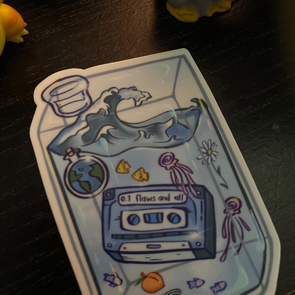 Wave to Earth Vinyl Sticker | W2E 0.1 Flaws and All Aesthetic Custom ...