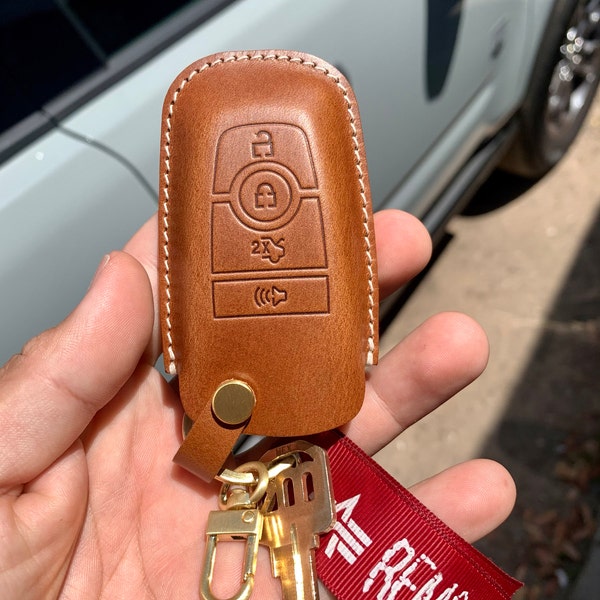Ford Series [02] Key Case Leather Key Fob Cover - Bronco Fusion Edge ...