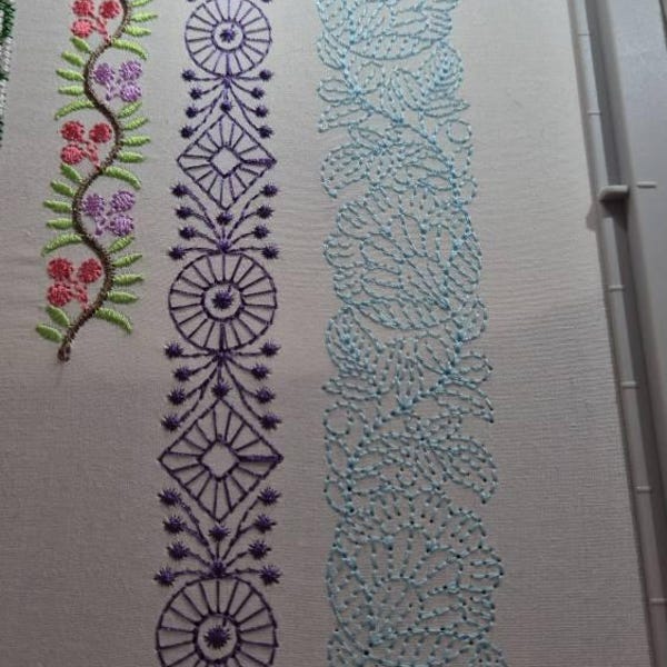 Endless Machine Embroidery Floral Border Designs - Simple Border Line ...