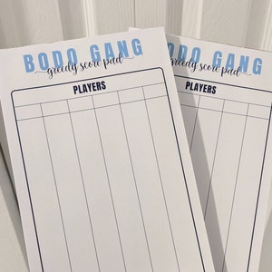 Family Game Night Score Pad Personalized Family Game Night Score Pad ...