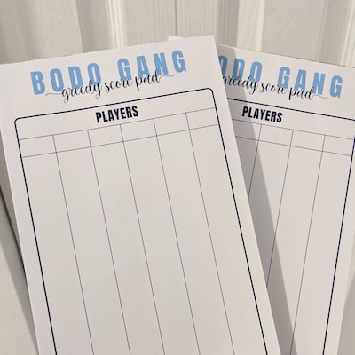 Family Game Night Score Pad Personalized Family Game Night Score Pad ...