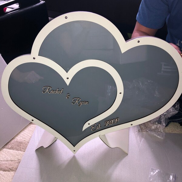 Transparent WEDDING GUEST BOOK, Transparent Heart, Wedding Guest Book ...