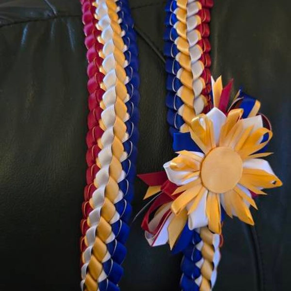 Large Two Tone Ruffle Ribbon Lei - Etsy