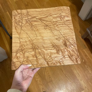 Custom Wood Topographical Map With Road Map. Anywhere in the World. - Etsy
