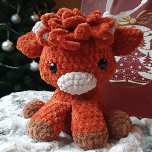 Amigurumi Highland Cow Pattern, Plush Pattern, Stuffed Highland Cow Toy ...