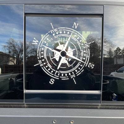 Vinyl Distressed Style Compass Hood Decal Window Decal Fits Jeep ...
