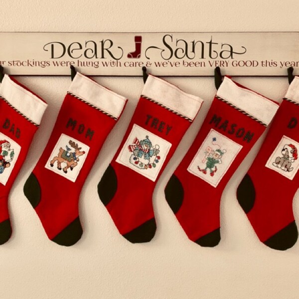 Christmas Stocking Holder - Dear Santa Stocking Hanger - Stocking ...