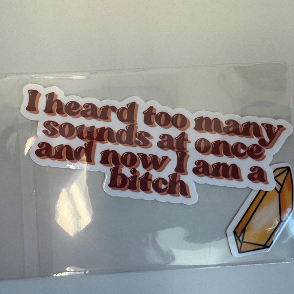 Overstimulated ADHD Too Many Sounds Sticker Neurodivergent Mental ...