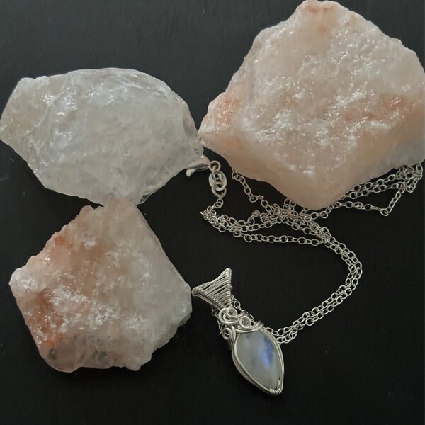 Rainbow Moonstone Silver 999 Delicate Bracelet. Wirewrap Rainbow ...