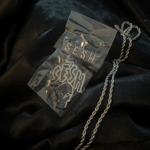 Xxxtentacion Mickey X Necklace! Stainless Steel & Black Enamel Pendant ...