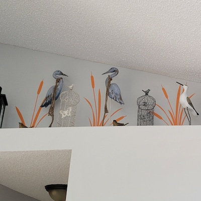 Marsh Grass & Cattails Decal Set Nature Wall Decal Cat Tails Wall Decor ...