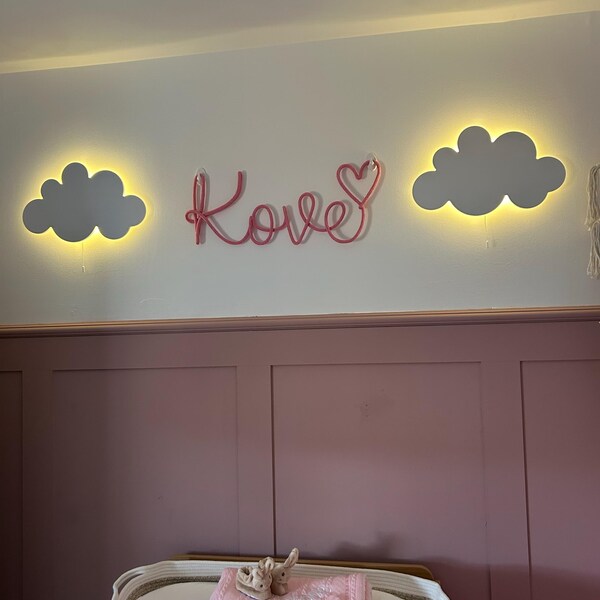 Large Knitted Wire Name Sign: Personalised Crochet Wall Decor - Etsy UK