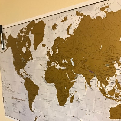 Scratch off Map Poster Most Detailed World Map, Gift for Him, Gift for ...