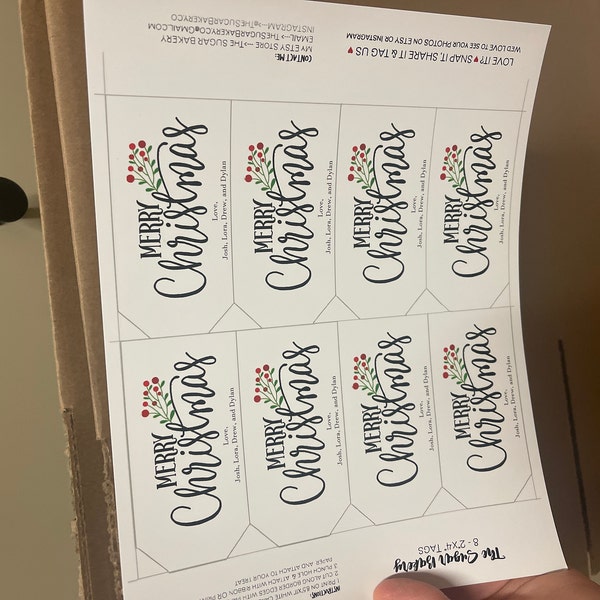 Merry Christmas Tags, CHRISTMAS GIFT TAGS, Christmas Favor Tag ...