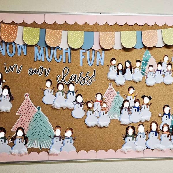Snowman Bulletin Board Kit | Classroom Decor for Winter | Childrens ...