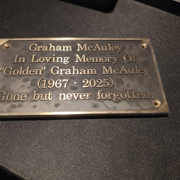 Brass Name Plate,memorial Nameplate, Bench Name Plate, Brass Plaque ...