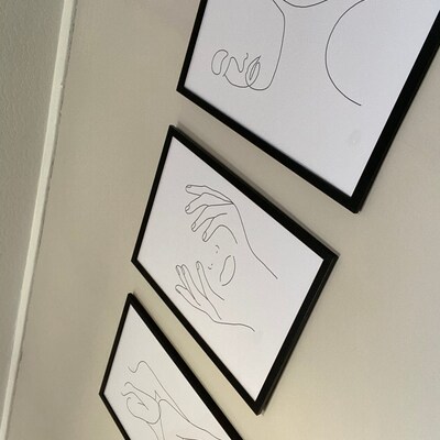 Set of 3 Line Drawing A4 A3 Art Print Poster Quote - Etsy