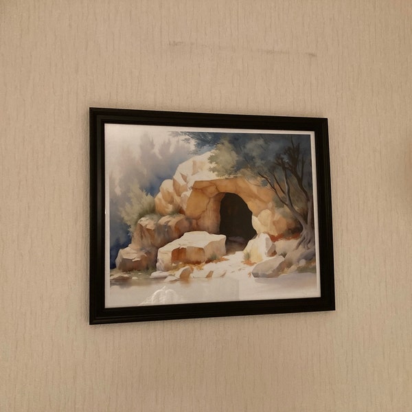 Resurrection Scene | Jesus Christ Watercolor Painting | Easter Wall Art ...