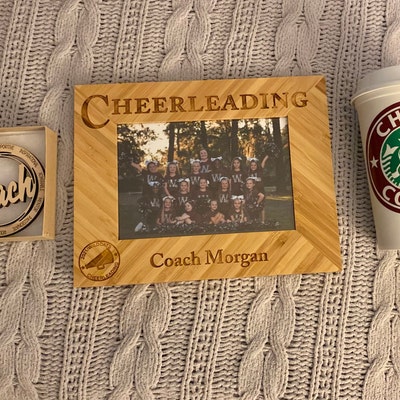Cheerleading Themed 5 X 7 Picture Frame Include Your Name, Team Name ...