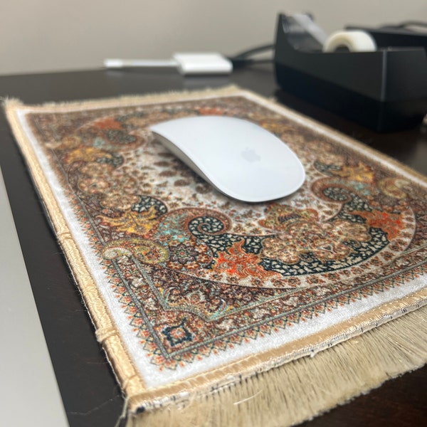 Turkish Rug Mouse Pad: Vintage Desk Decor (12x8 In) - Etsy