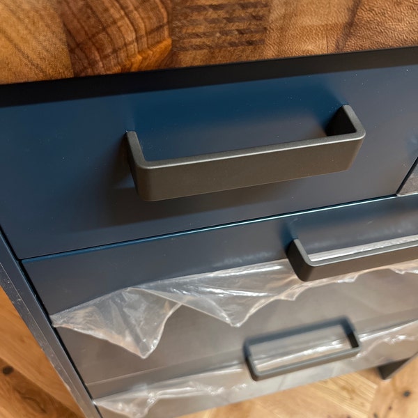 Dark Grey Titanium Kitchen Cabinet D Handles 128mm 160mm 192mm 288mm ...