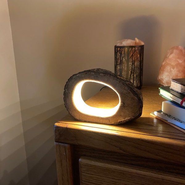 Led Lamp, Led Log Lamp, Log Light, Contemporary Lamp, Desk Lamp, Table ...