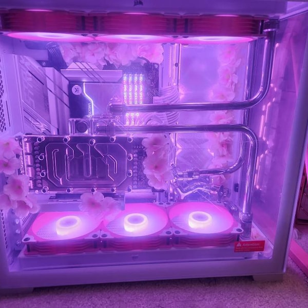 Gaming PC sakura by Optimist Streaming Ready Pink Floral PC - Etsy