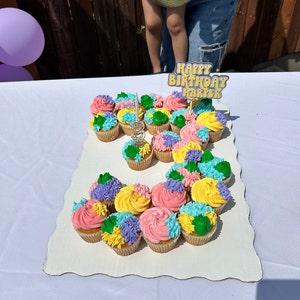 Groovy Cupcake Toppers Retro Birthday Party Cupcake Topper 60s Birthday ...