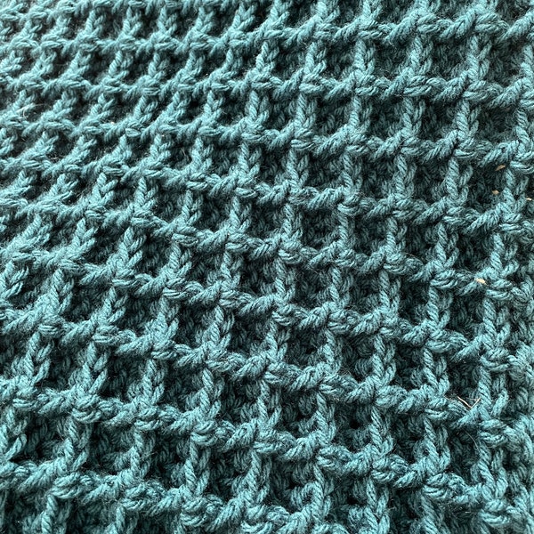 Crochet Waffle Stitch Blanket Pattern Easy Waffle Stitch Afghan Pattern ...